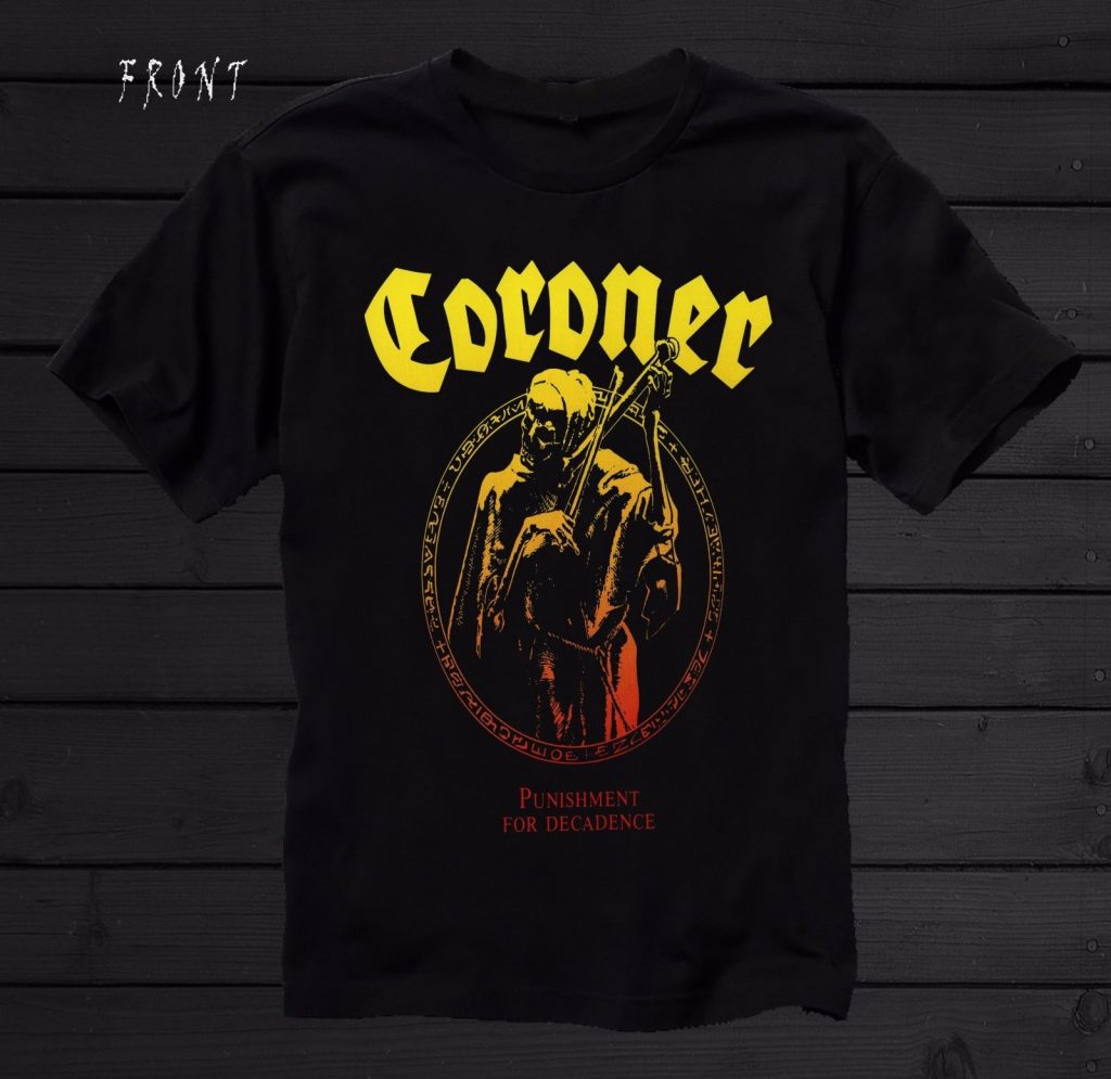 CORONER - Punishment for Decadence - Swiss Thrash Metal Band T-Shirt ...