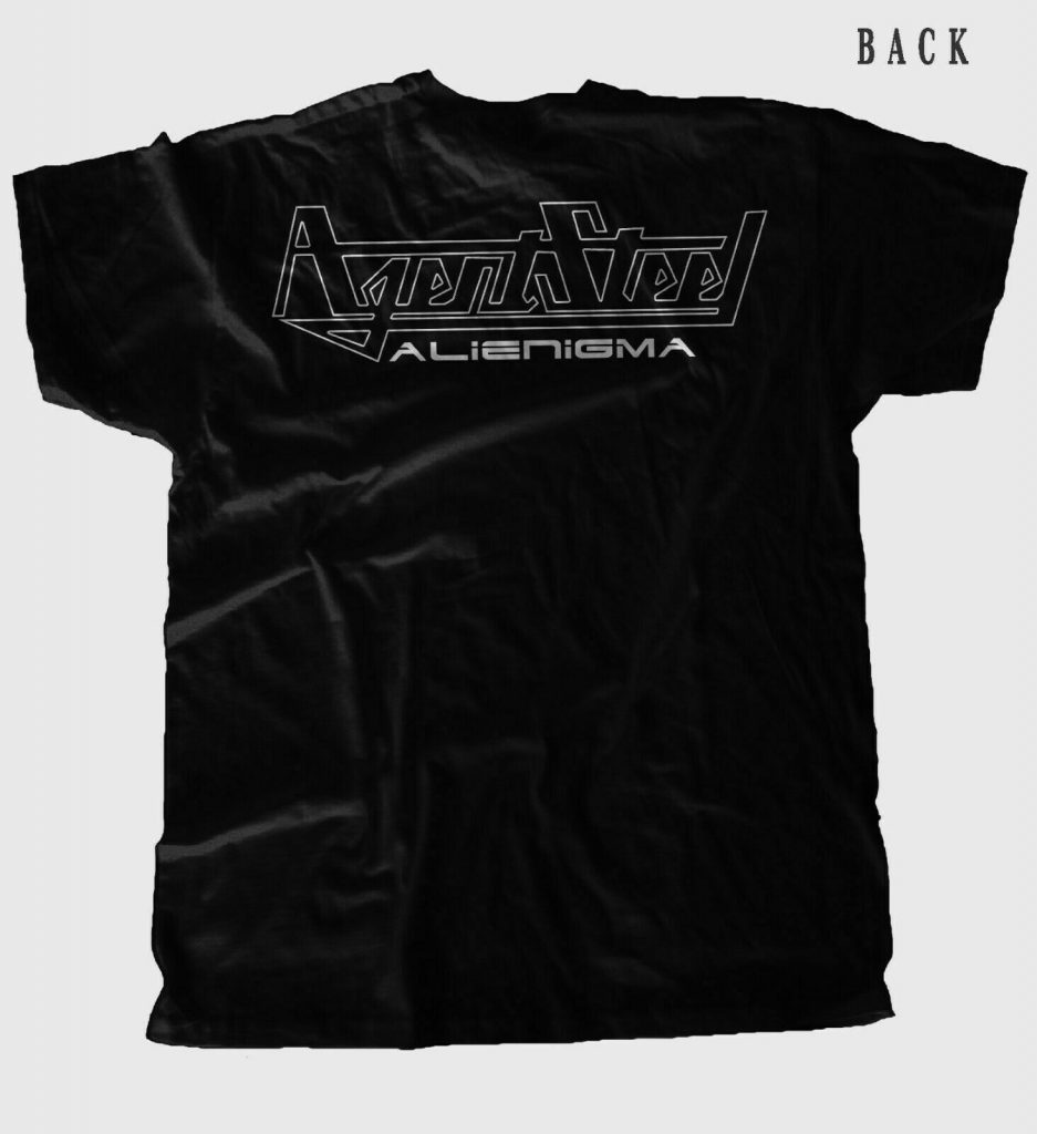 AGENT STEEL - Alienigma - American Speed Metal Band T-Shirt - SquadTee.com
