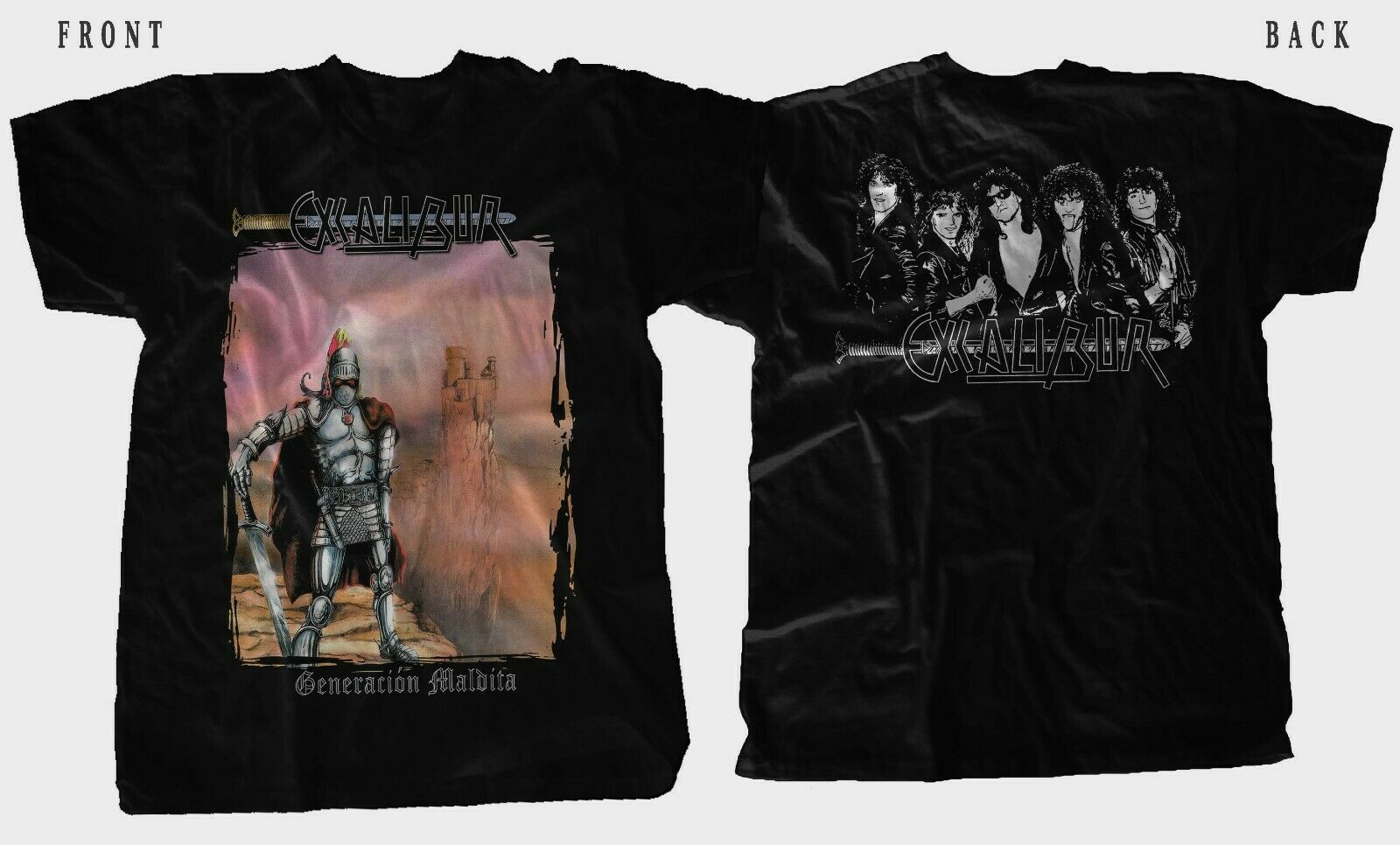 Excalibur - Generación Maldita - Spanish Heavy Metal Band T-Shirt ...
