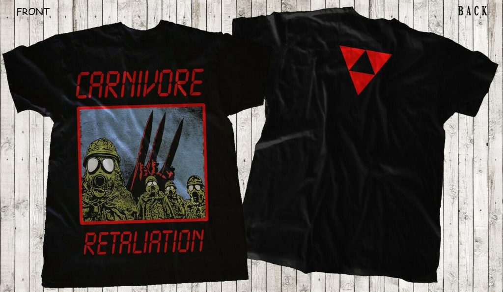 CARNIVORE - Retaliation - American Crossover Thrash Band T-Shirt ...